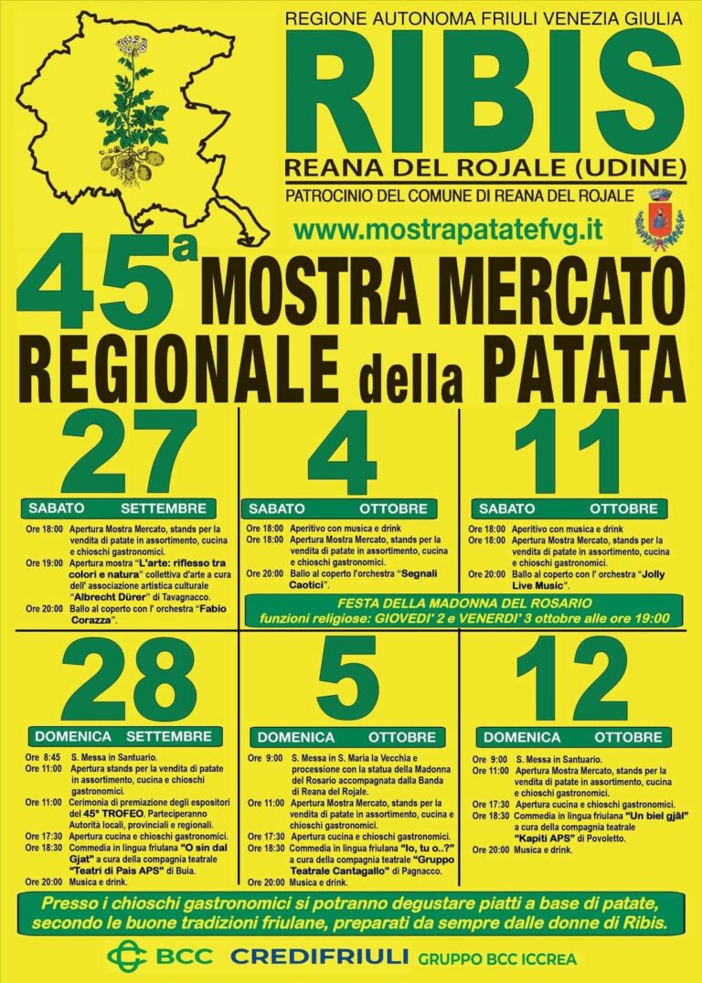 Ribis di Reana del Rojale (UD) - Mostra Mercato Regionale della Patata ...